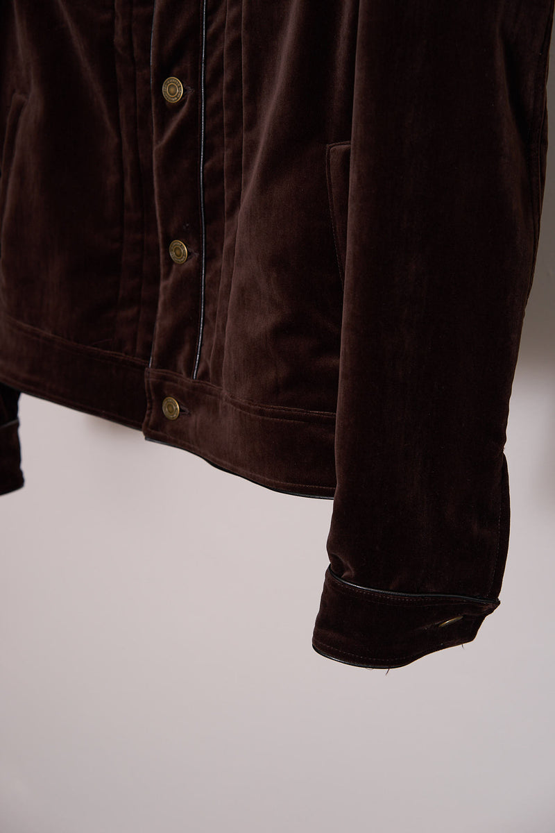 VELVET WESTERN JACKET(BROWN) – blank